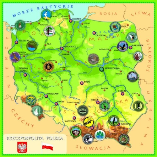 Parki narodowe – obrazkowa mapa Polski Eureka Pomoce Dydaktyczne ...